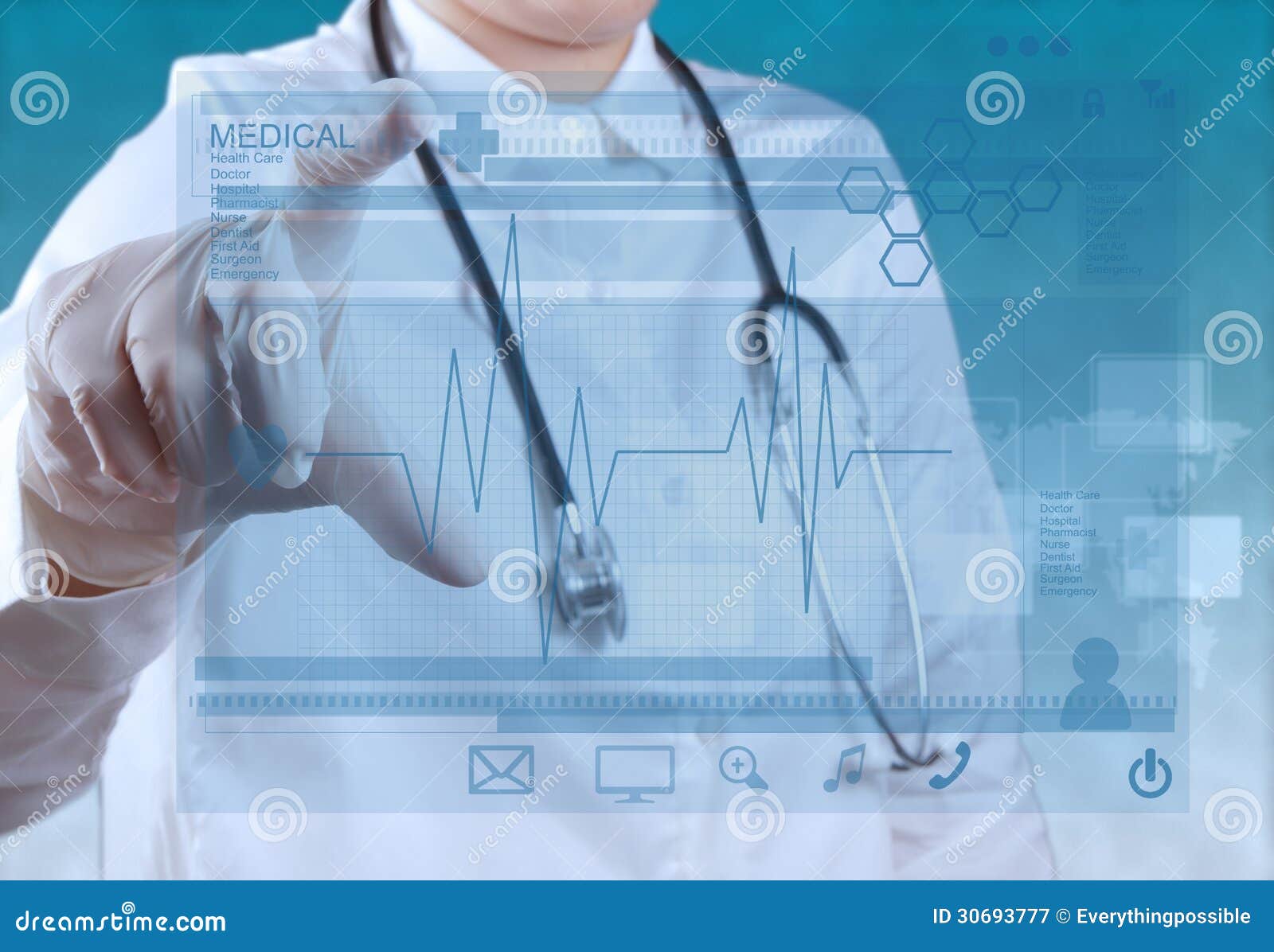 Smart doctor stock image. Image of medicine, care, emergency - 30693777