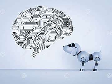 Smart dog robot stock photo. Image of data, learning - 143470492