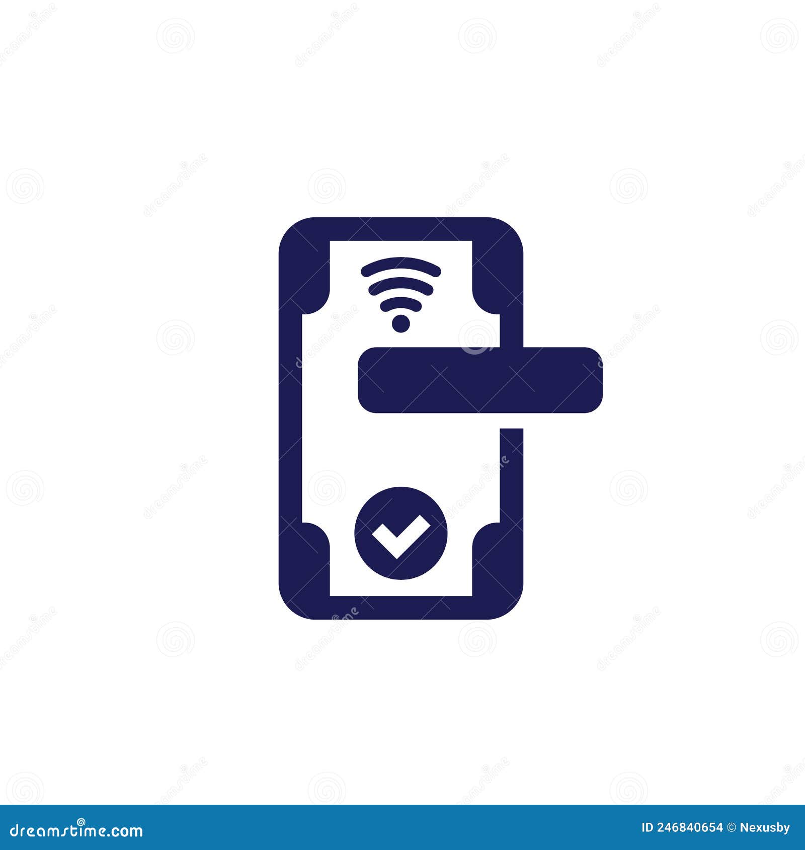 Smart Door Lock Icon, Access Control Stock Vector - Illustration of ...