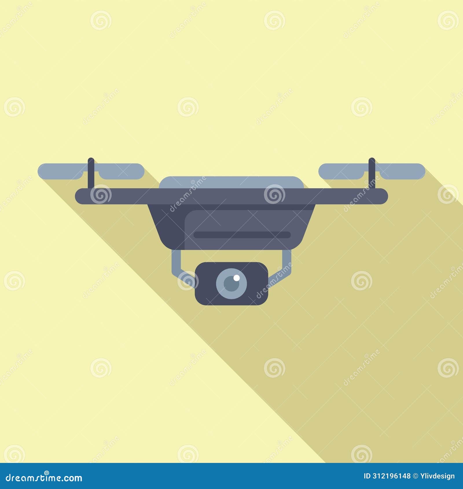 Smart Drone Device Icon Flat Vector. Aero Filming Stock Vector ...
