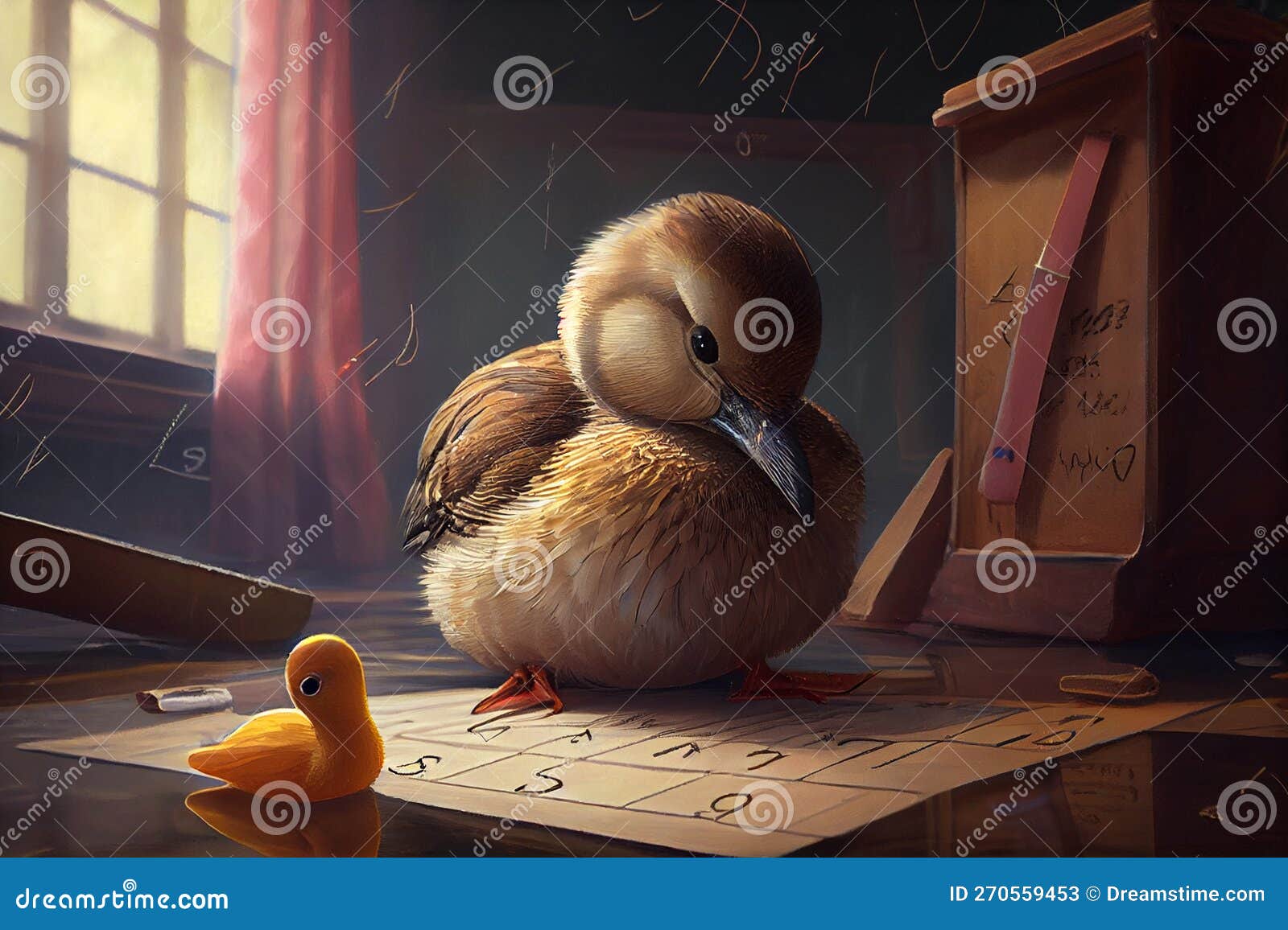 Smart Duck Doing Homework. AI Generated Stock Illustration ... Smart Duck Doing Homework. AI Generated Stock Illustration ...