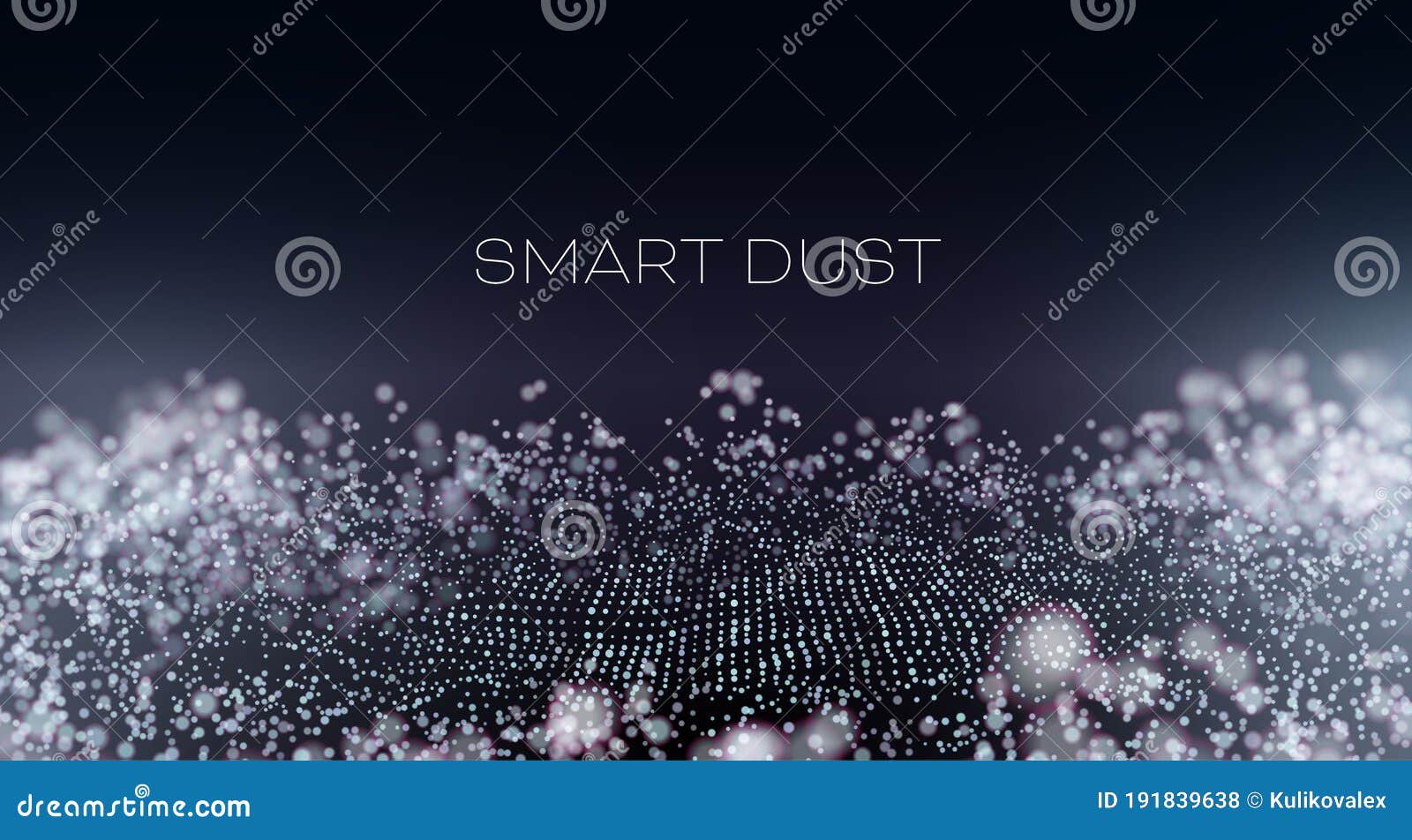 Smart Dust Abstract Vector Background. Particles With Aberration And ...