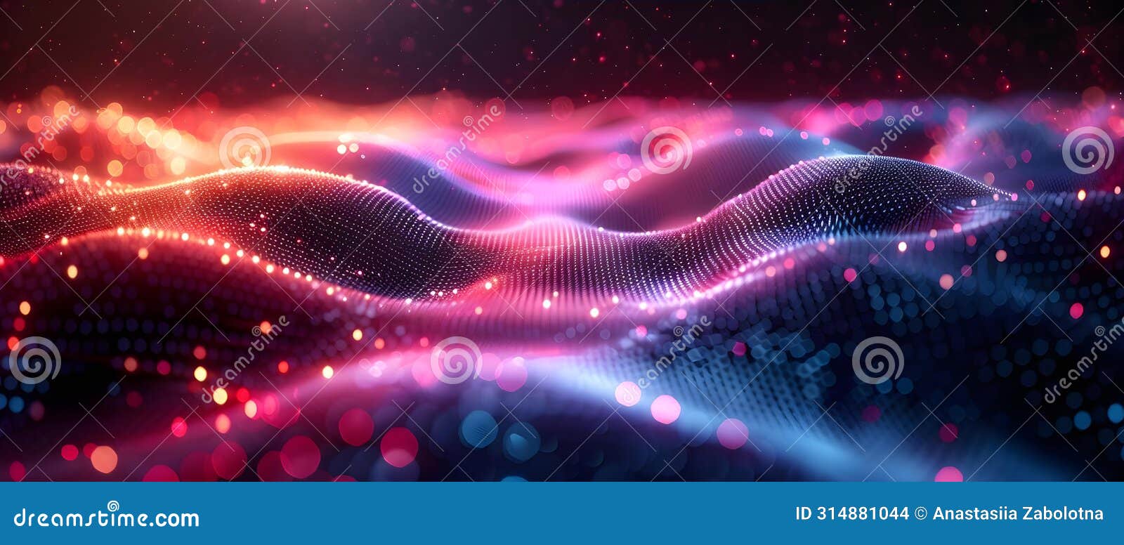 Smart Dust Abstract Vector Background. Particles With Aberration And ...