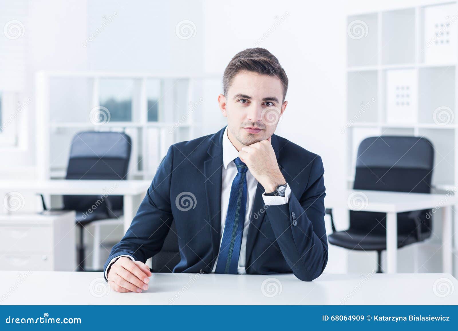 Smart and Elegant Businessman Stock Image - Image of modern, desk: 68064909