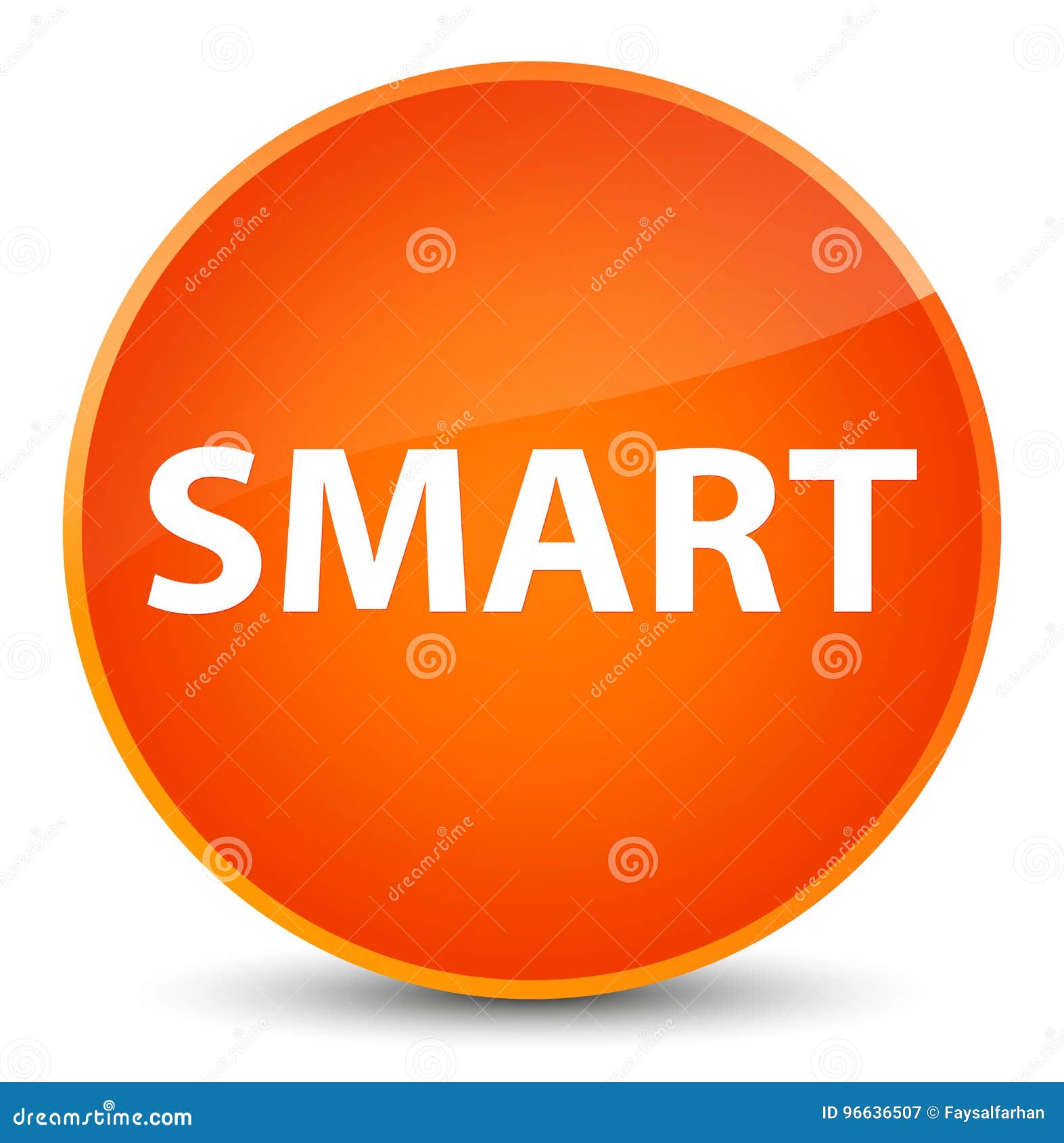 Smart Elegant Orange Round Button Stock Illustration - Illustration of ...