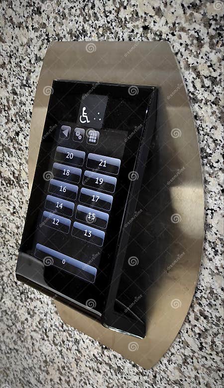 Smart Elevator Touch Screen Stock Image - Image of screen, building ...