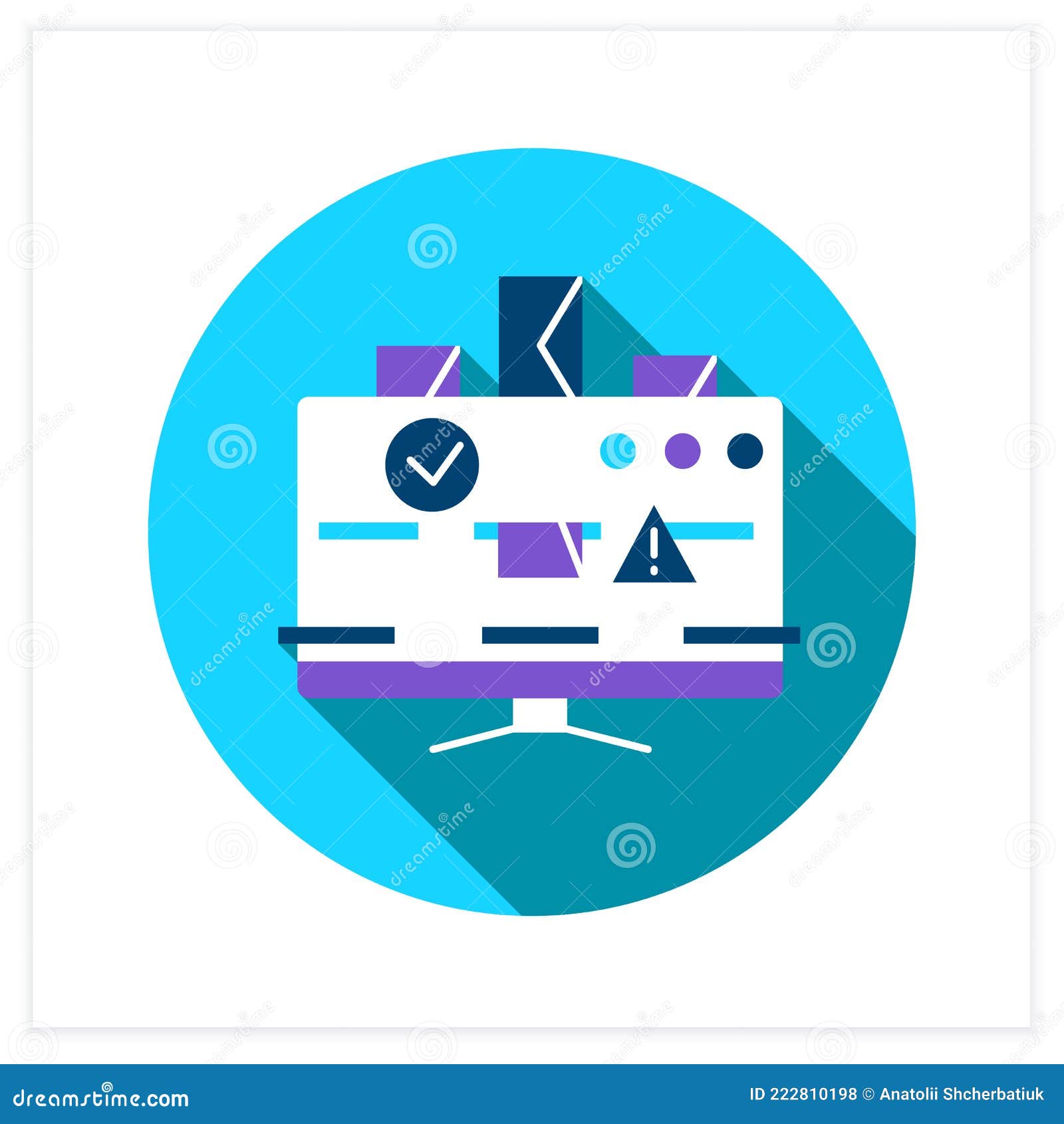 Smart Email Categorization Flat Icon Stock Vector - Illustration of ...