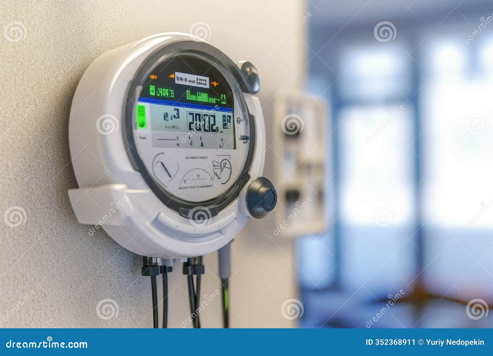 Smart Energy Meter Displays Real-time Usage Data in Modern Home ...