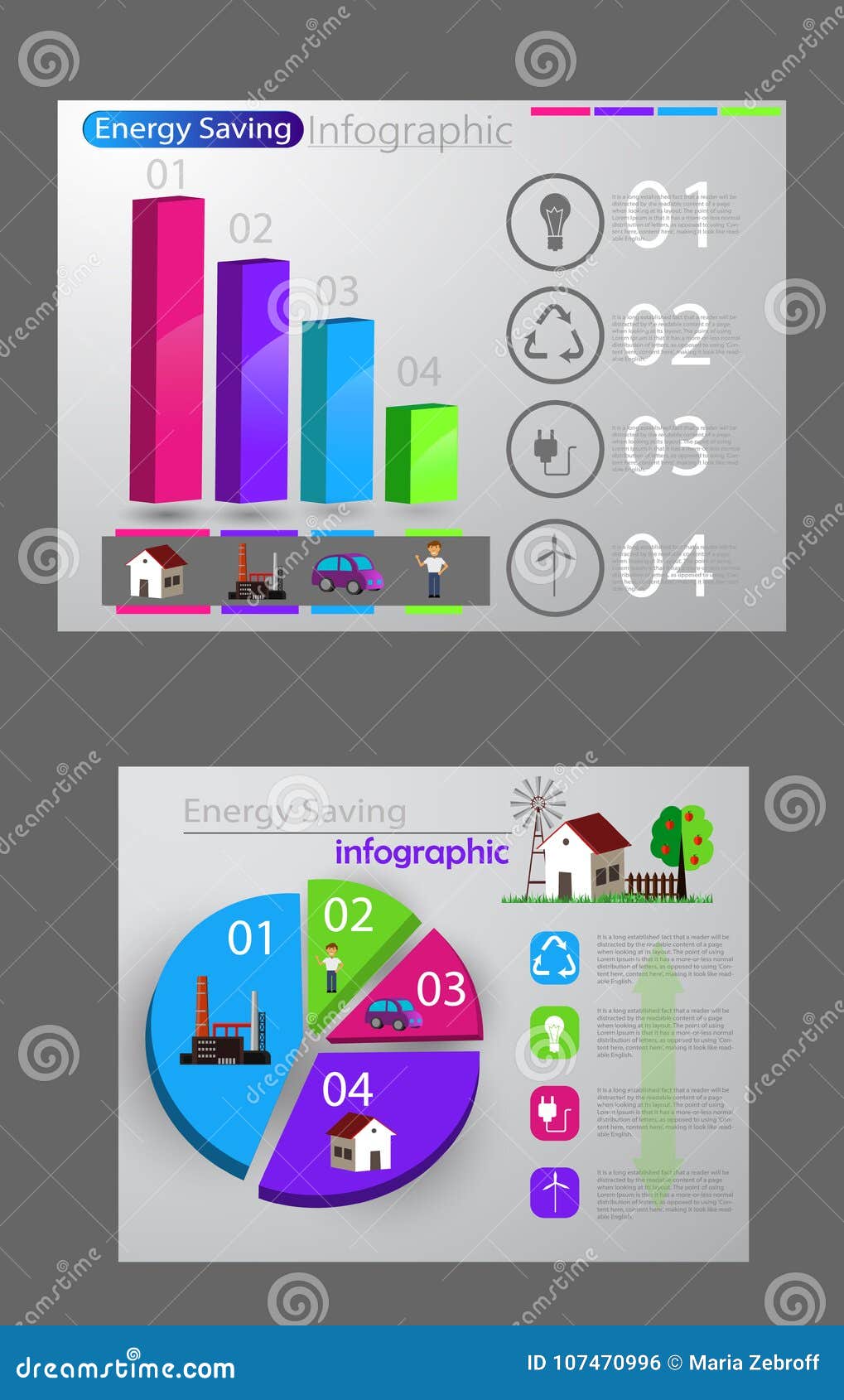 Smart Energy Use Infographic Concept Stock Vector - Illustration of ...