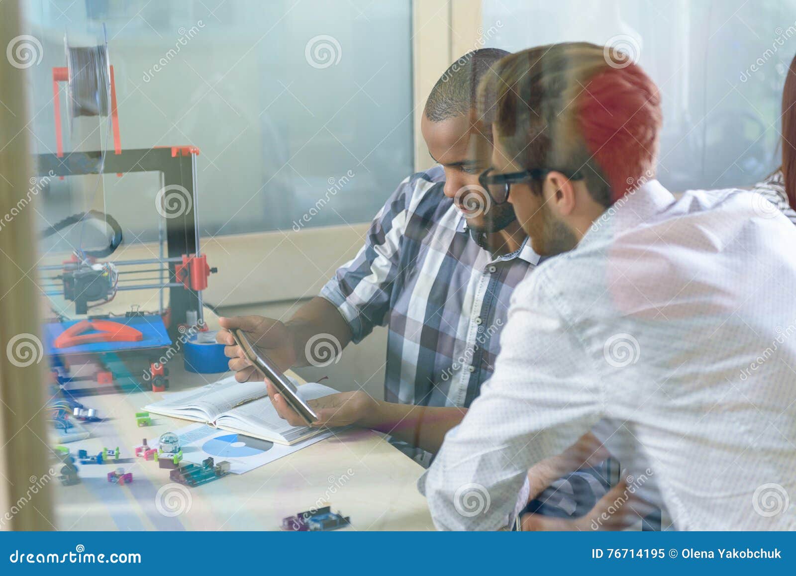 Smart Engineers Using Modern 3d Technology Stock Image - Image of ...