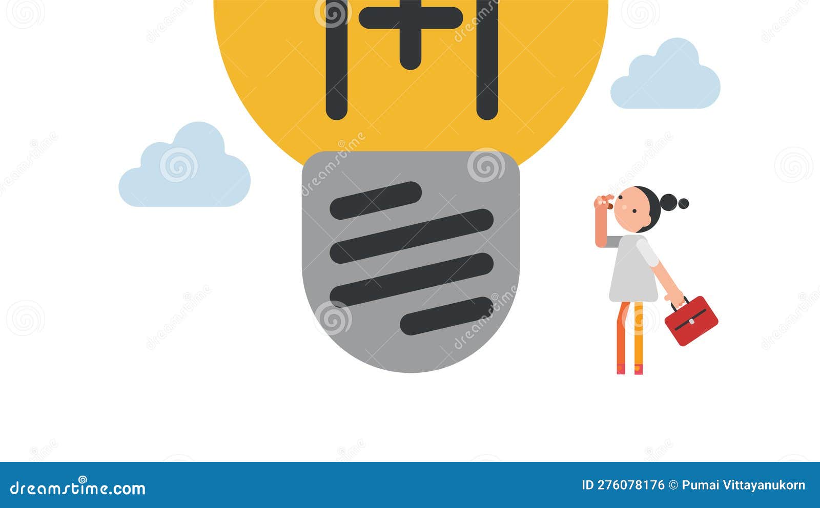 Smart Entrepreneur Thinking with Big Oversized Idea . Big Idea from ...