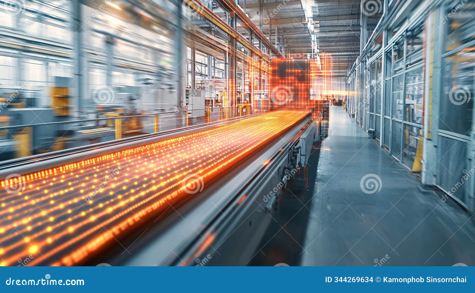 Smart Factory Automated Production Line with Data Visualization Stock ...