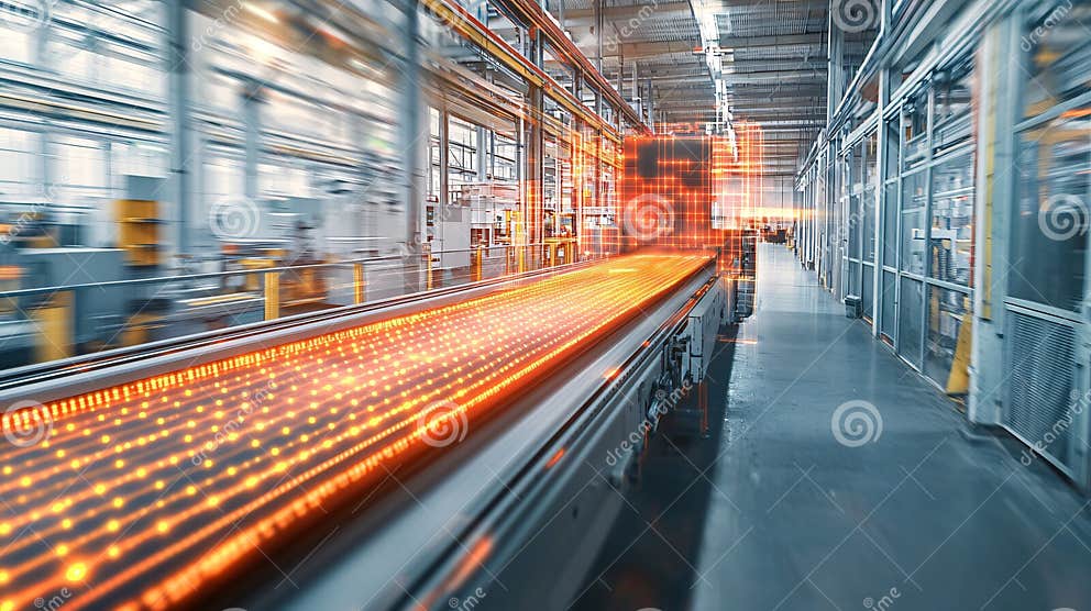 Smart Factory Automated Production Line with Data Visualization Stock ...