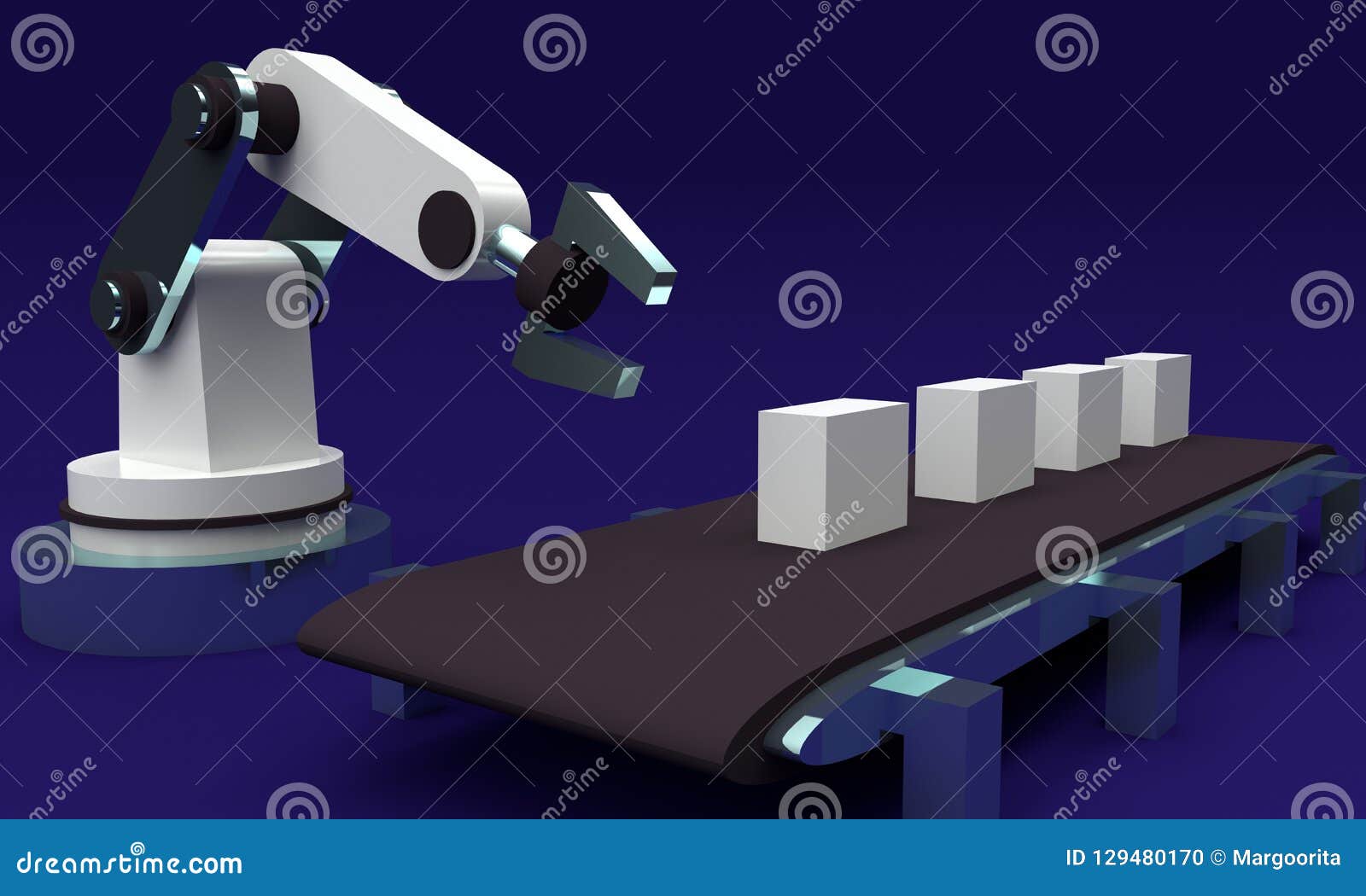 Smart Factory Concept. 3d Rendering Stock Illustration - Illustration ...