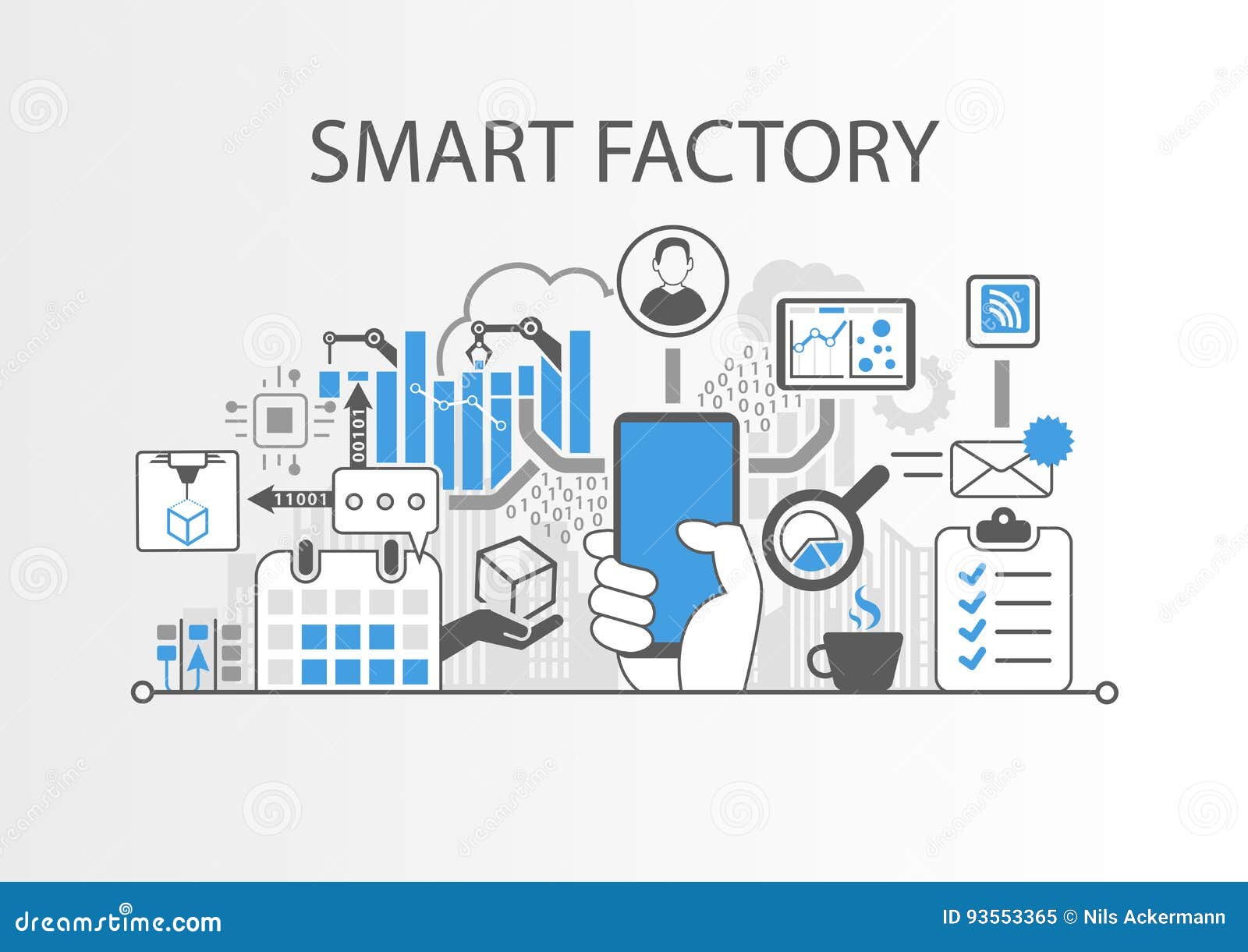 Smart Factory or Industrial Internet of Things Background Illustration ... Smart Factory or Industrial Internet of Things Background Illustration ...