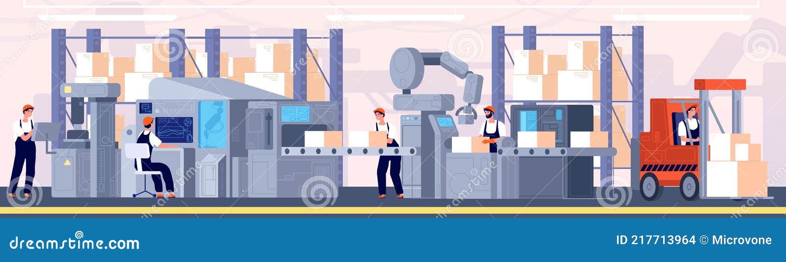 Smart Factory. Industrial Supervisor, Manufacturing Production Process ...