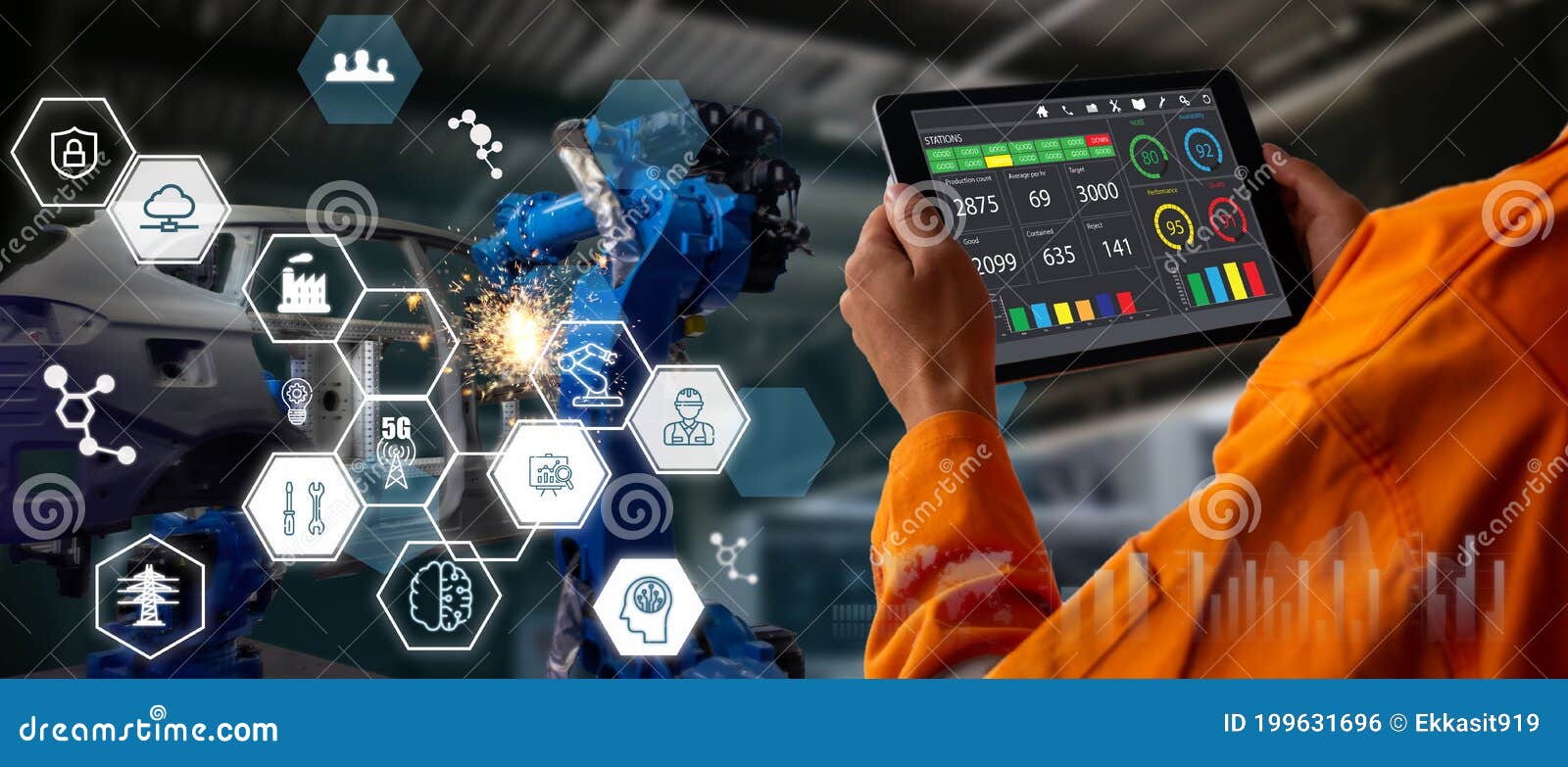 Smart Factory Which Use Futuristic Technology Which Combine Big Data ...