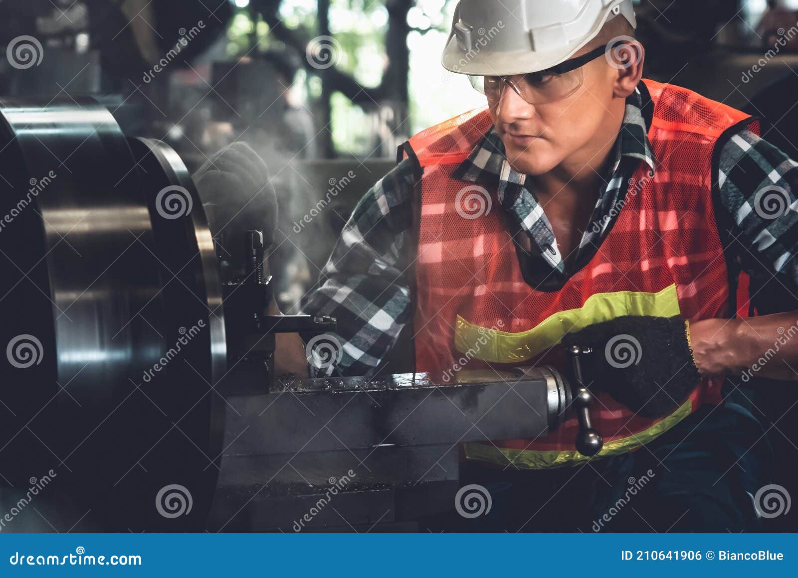 Smart Factory Worker or Engineer Do Machine Job in a Manufacturing ...