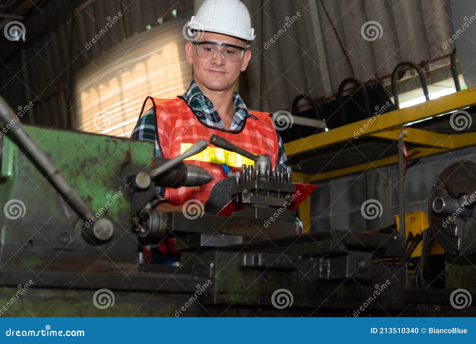 Smart Factory Worker or Engineer Do Machine Job in a Manufacturing ...