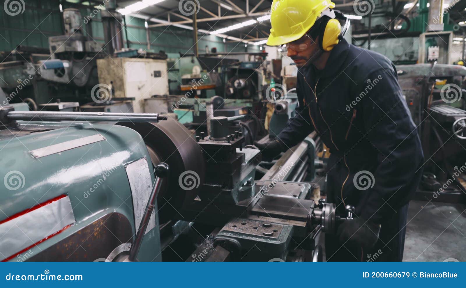 Smart Factory Worker Using Machine in Factory Workshop Stock Video ...