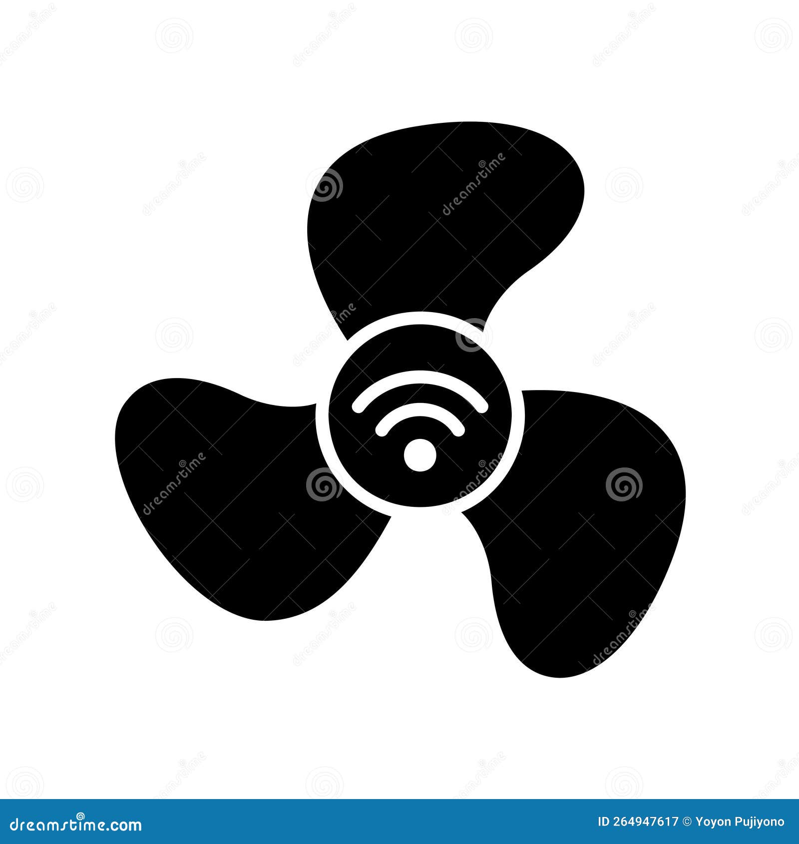 Smart fan icon stock vector. Illustration of cool, electricity - 264947617