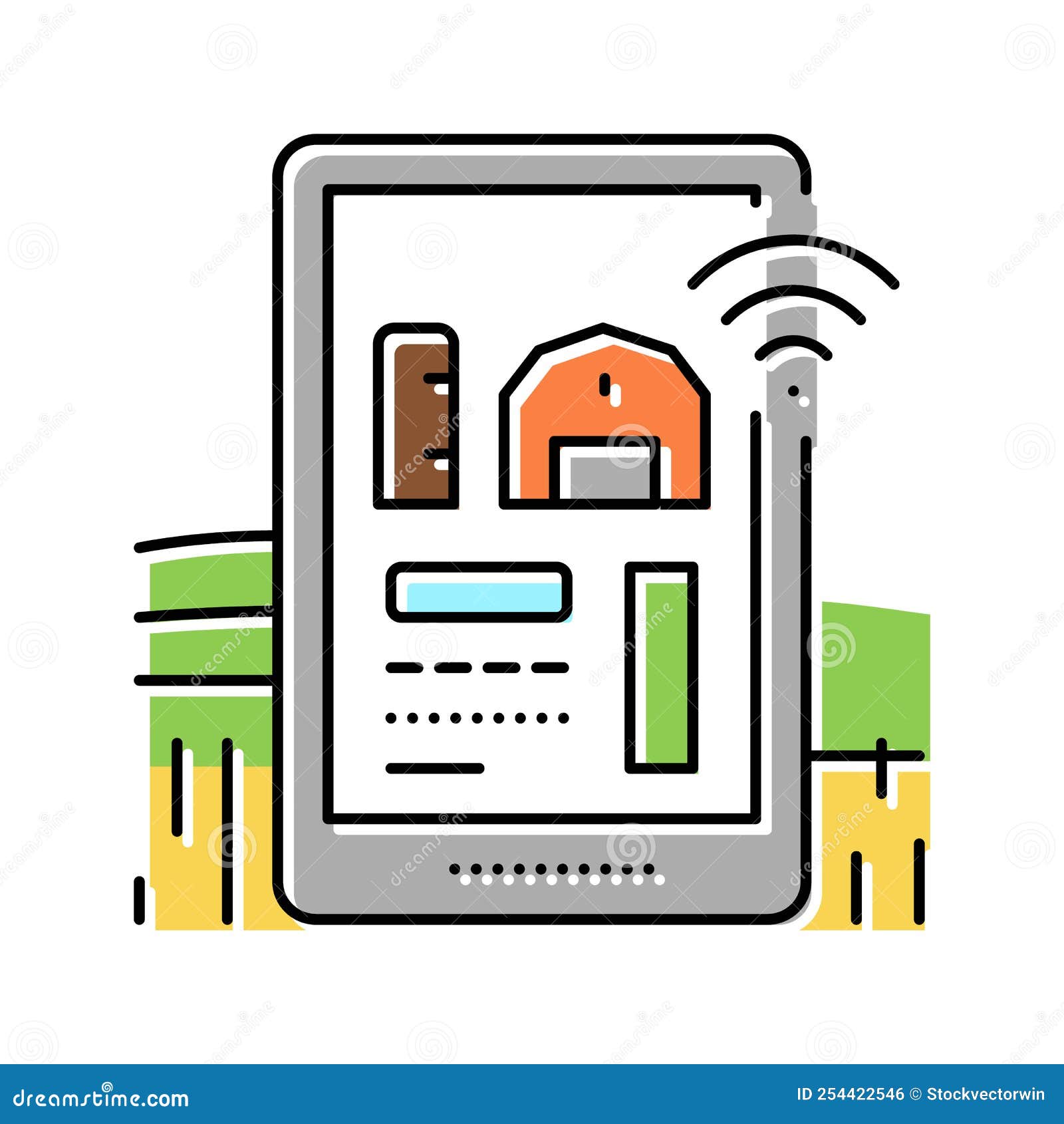 Smart Farm Agriculture Color Icon Vector Illustration Stock Vector ... Smart Farm Agriculture Color Icon Vector Illustration Stock Vector ...