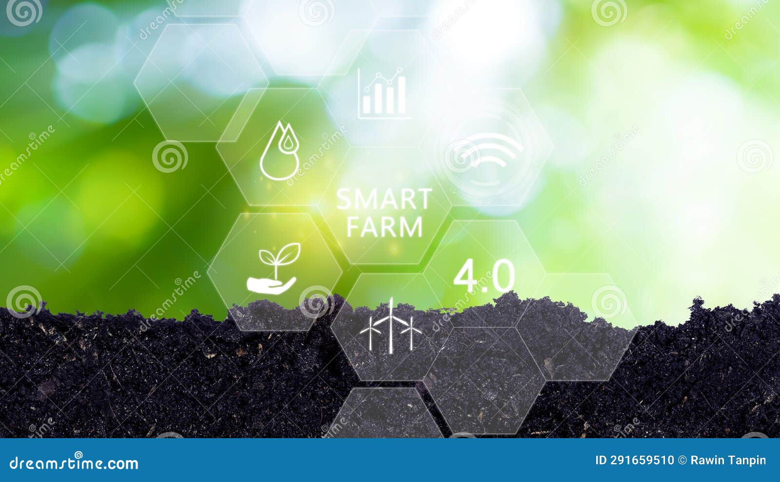 Smart Farm, Agriculture Concept with Infographics Smart Farming and ...