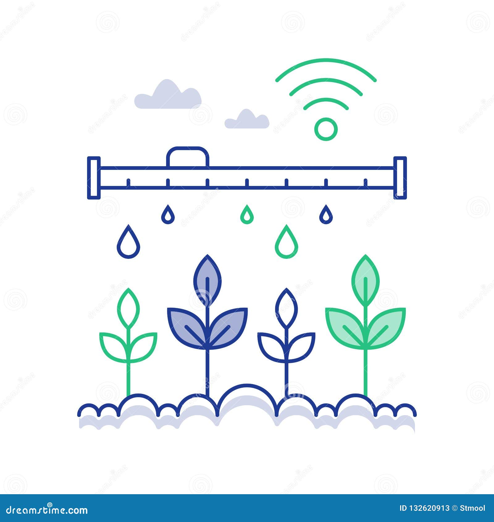 Plant Stem Automated Watering, Smart Farm Technology And Innovation ...