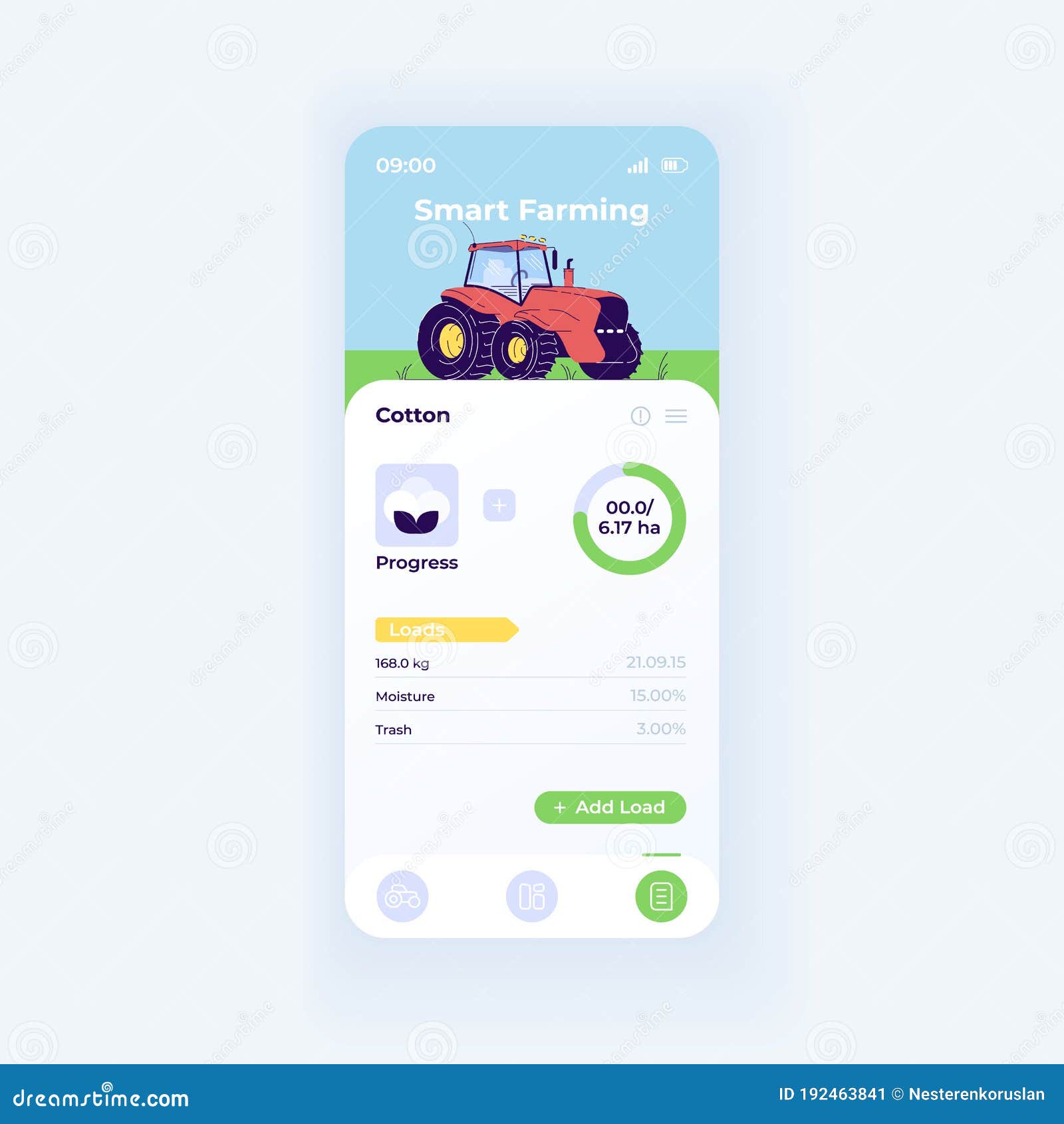 Smart Farming App Smartphone Interface Vector Template Stock Vector ...