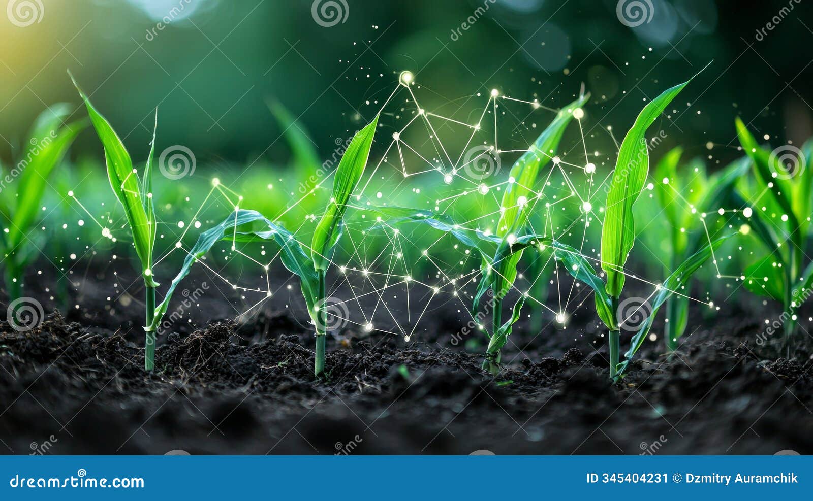 In Smart Farming, Corn Seedlings are Illustrated with Infographics ...
