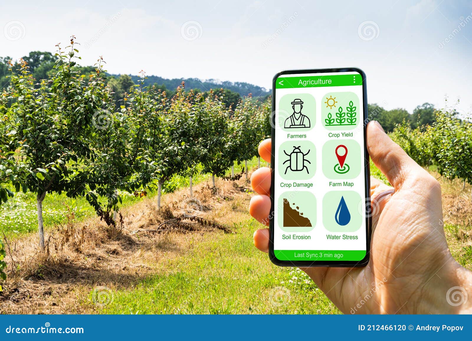 Smart Farming Digital Technology Agriculture App Stock Photo - Image of ...