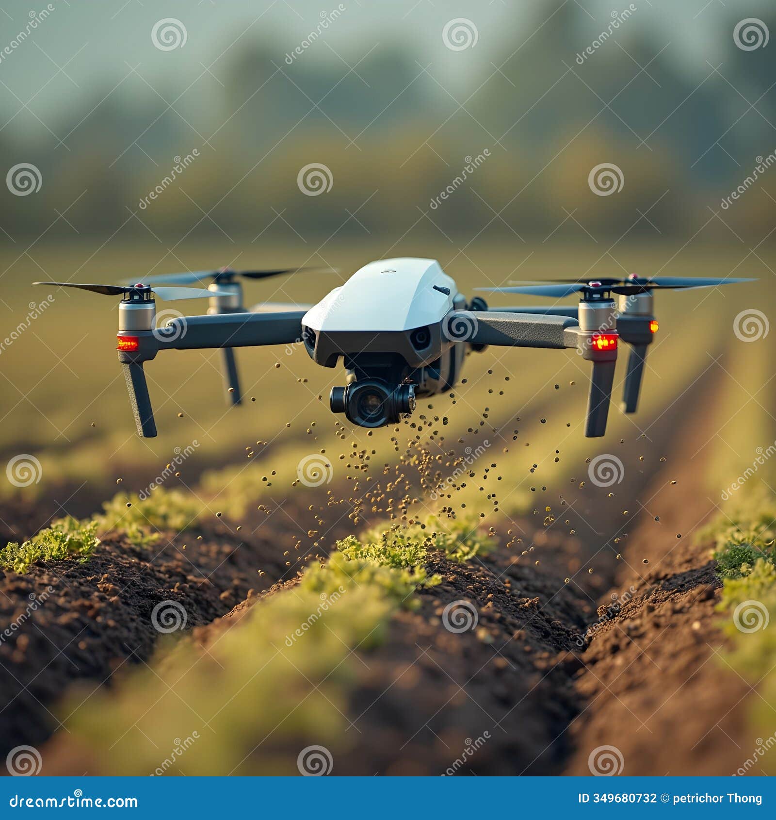 Smart Farming Drones Planting Seeds in Large Field Stock Photo - Image ... Smart Farming Drones Planting Seeds in Large Field Stock Photo - Image ...