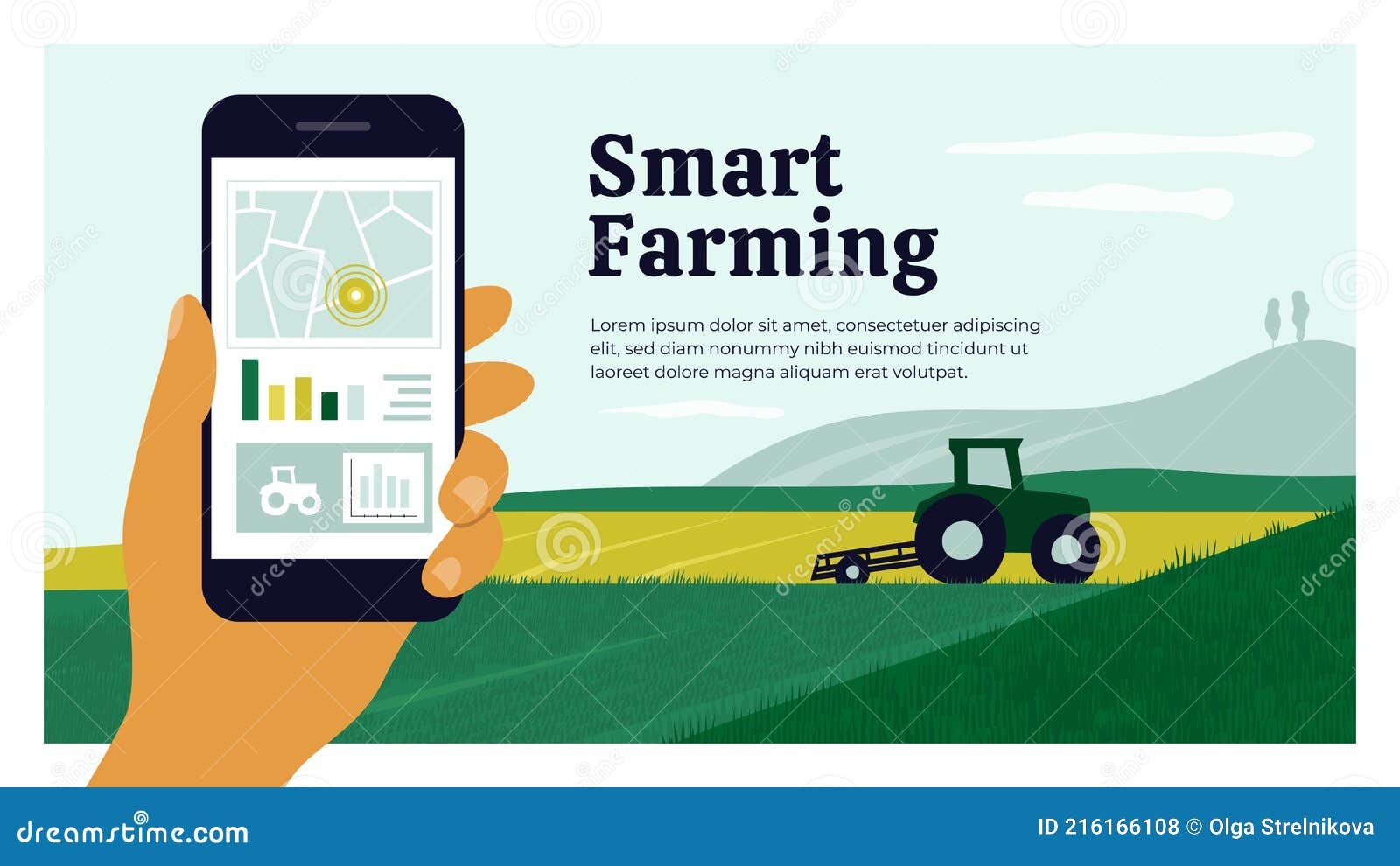 Smart Farming Cartoon Composition Vector Illustration | CartoonDealer ...