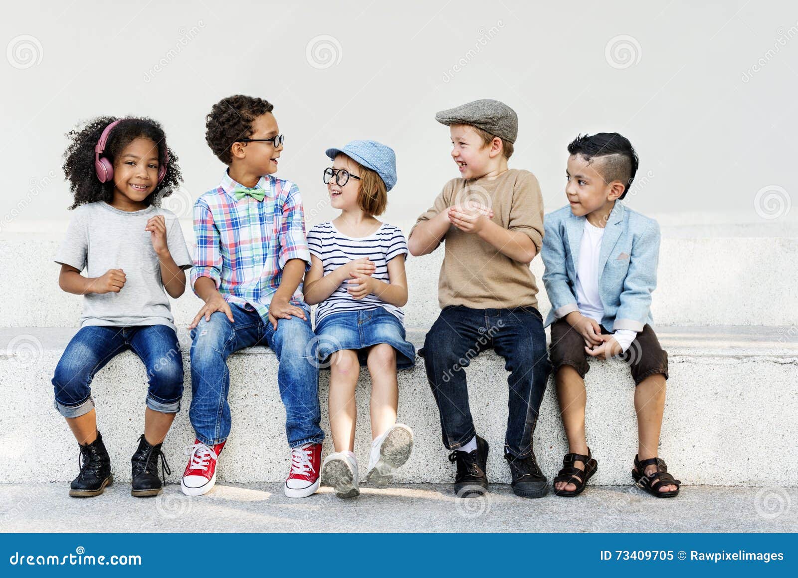 Cheerful Children. Motivation Studying With Best Friend. Girls Best ...