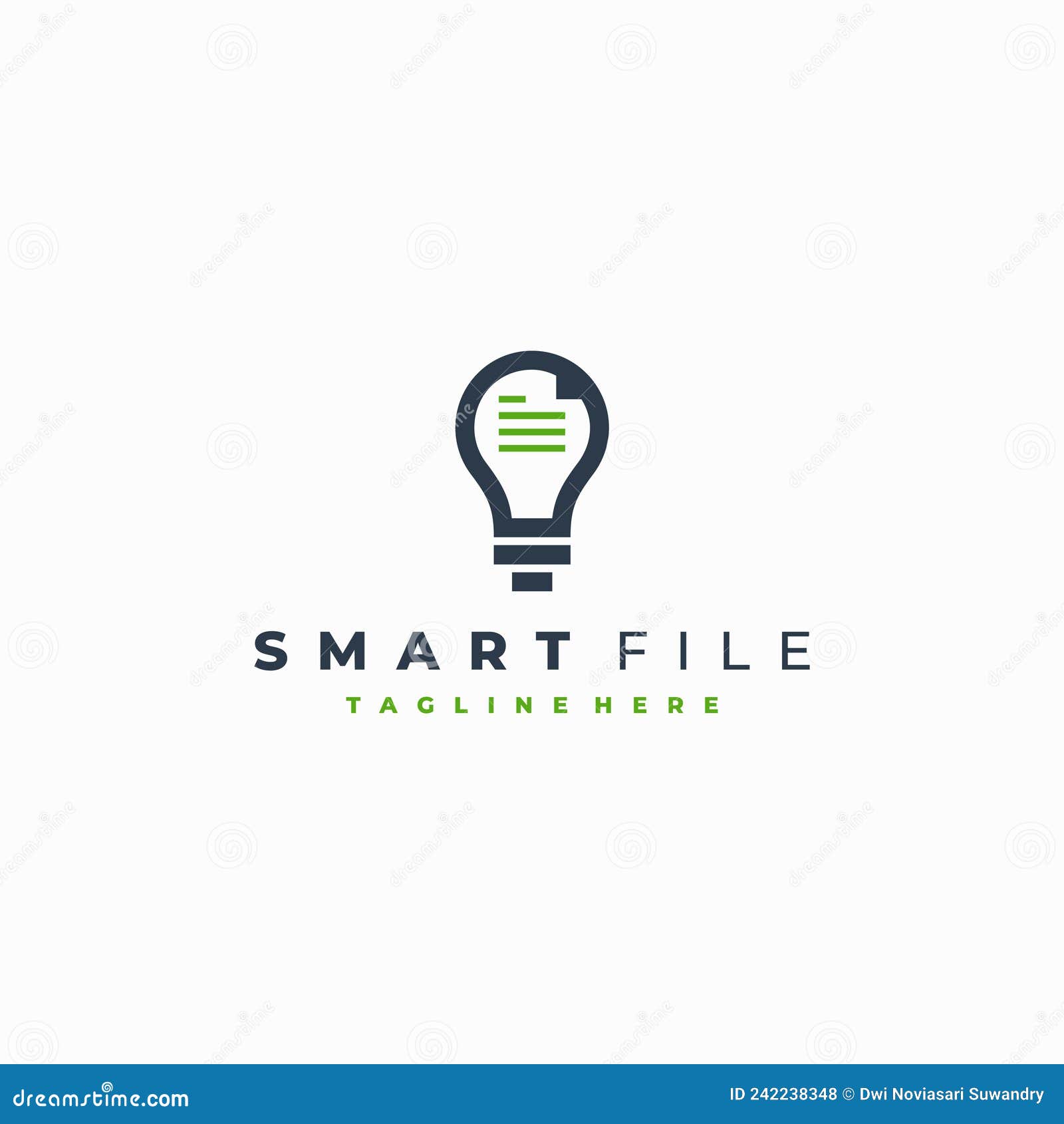 Smart File Logo in Modern Line Style Stock Illustration - Illustration ...