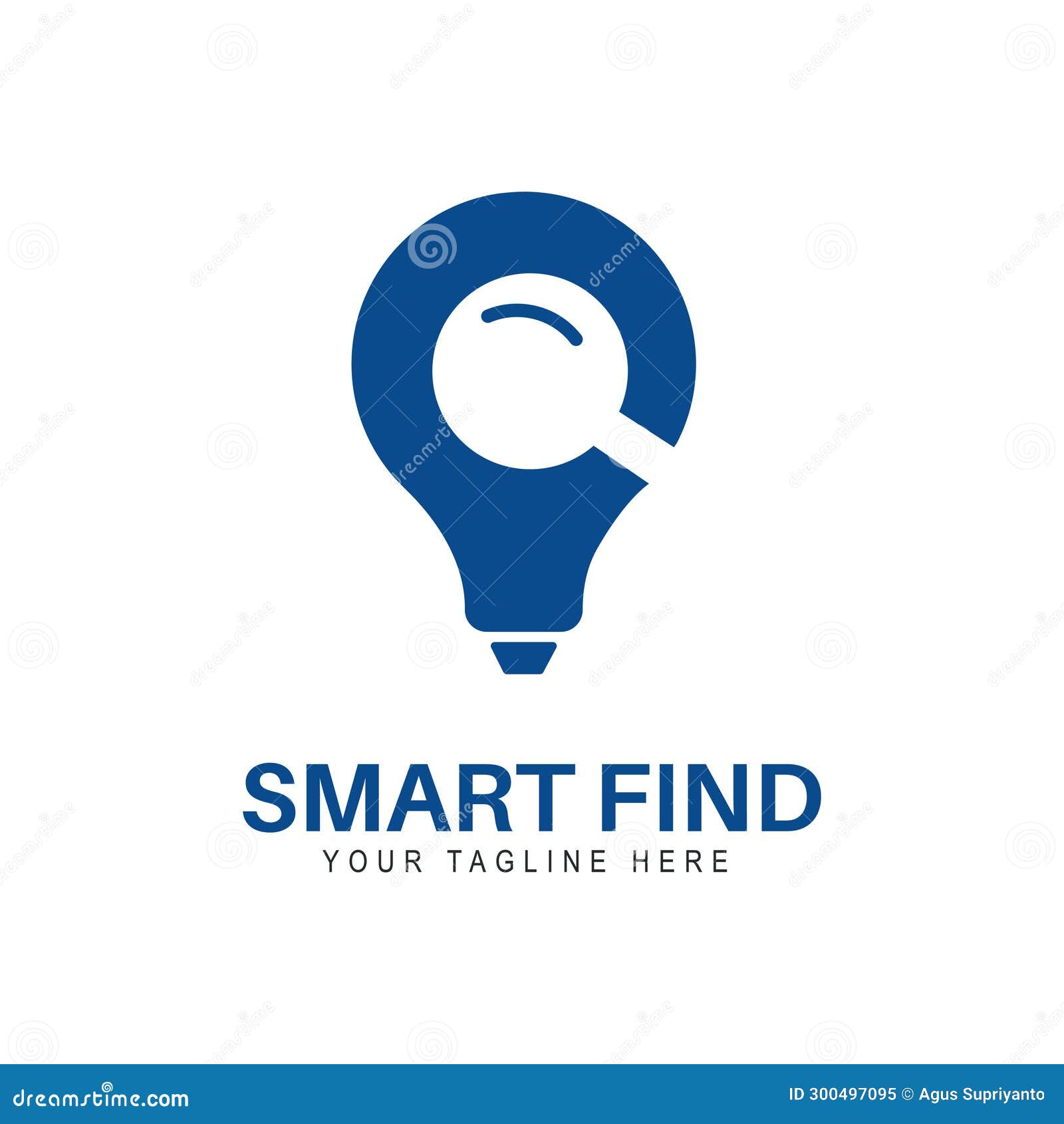 Smart Find Vector Logo Template. this Design Use Bulb Lamp Symbol Stock ...
