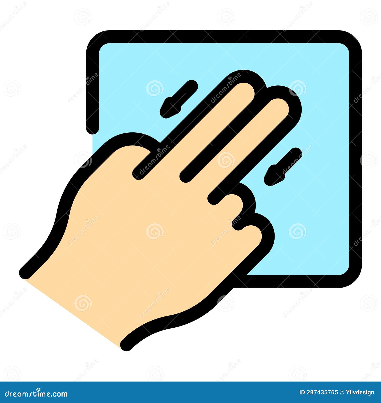 Smart Finger Move Icon Vector Flat Stock Vector - Illustration of ...
