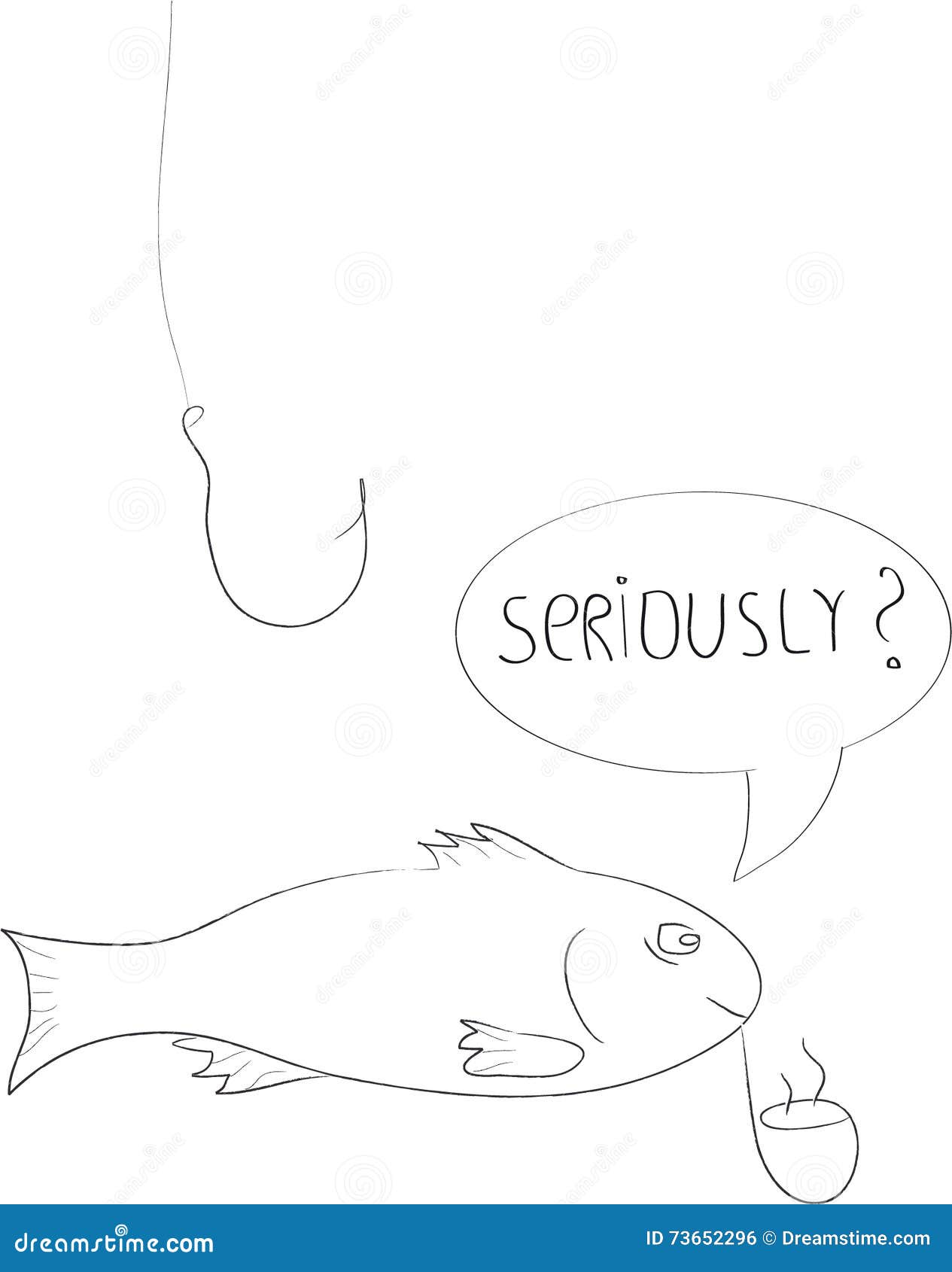 Smart Fish stock vector. Illustration of fish, nature - 73652296