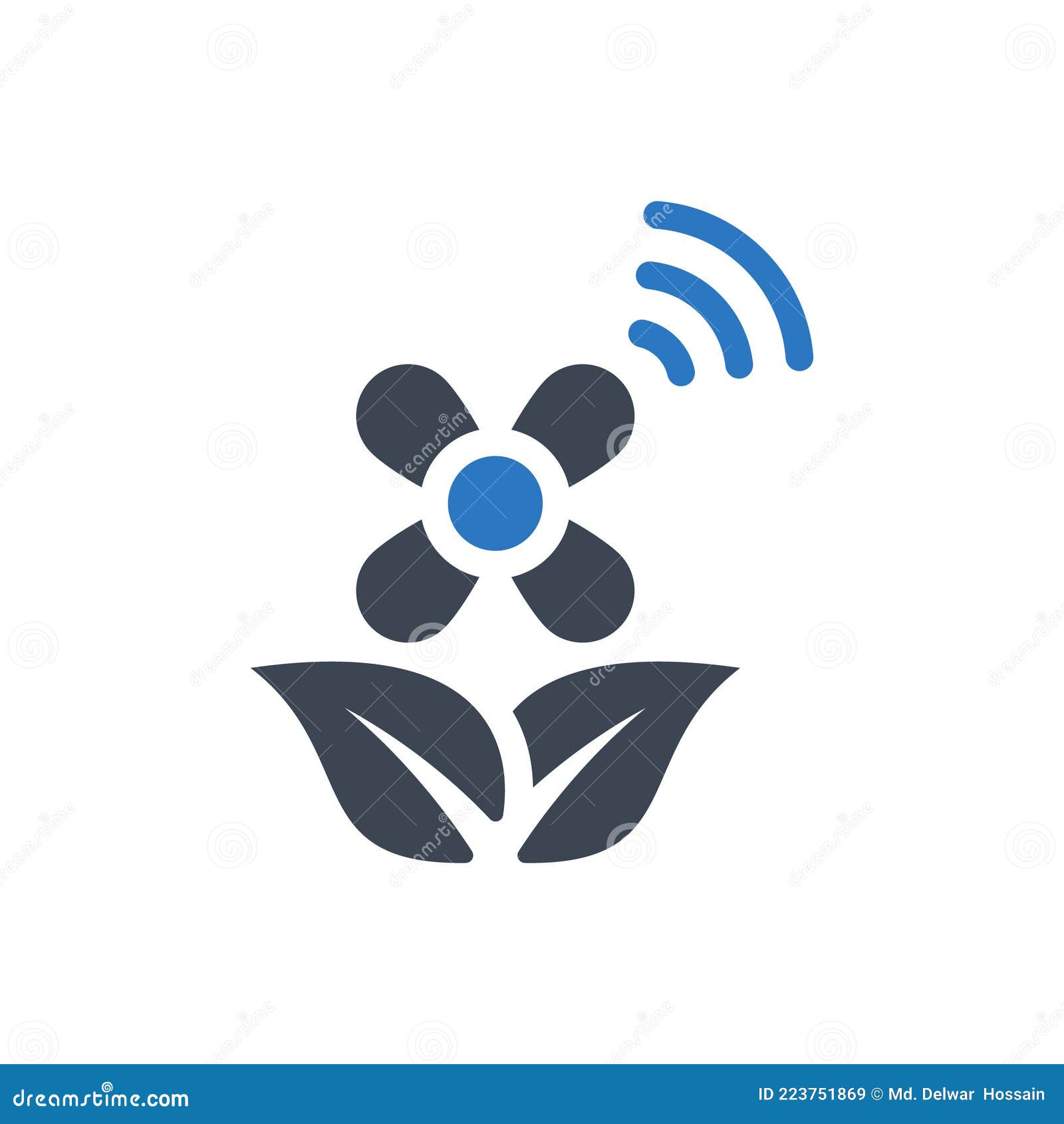 Smart flower care icon stock vector. Illustration of smart - 223751869