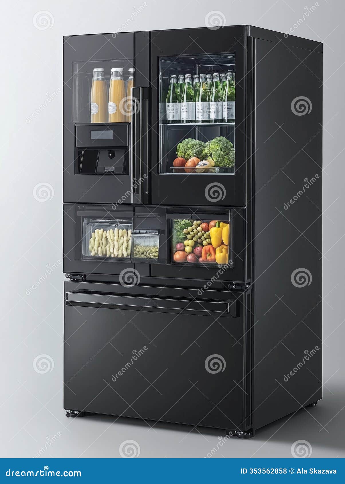 Smart Fridge Boosts Kitchen with AI Inventory Management Stock Photo ...