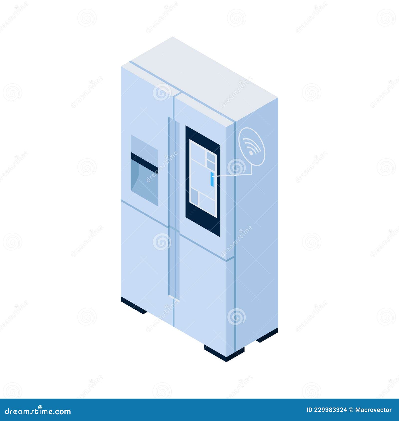 Smart Fridge Iot Vector Illustration | CartoonDealer.com #93668030
