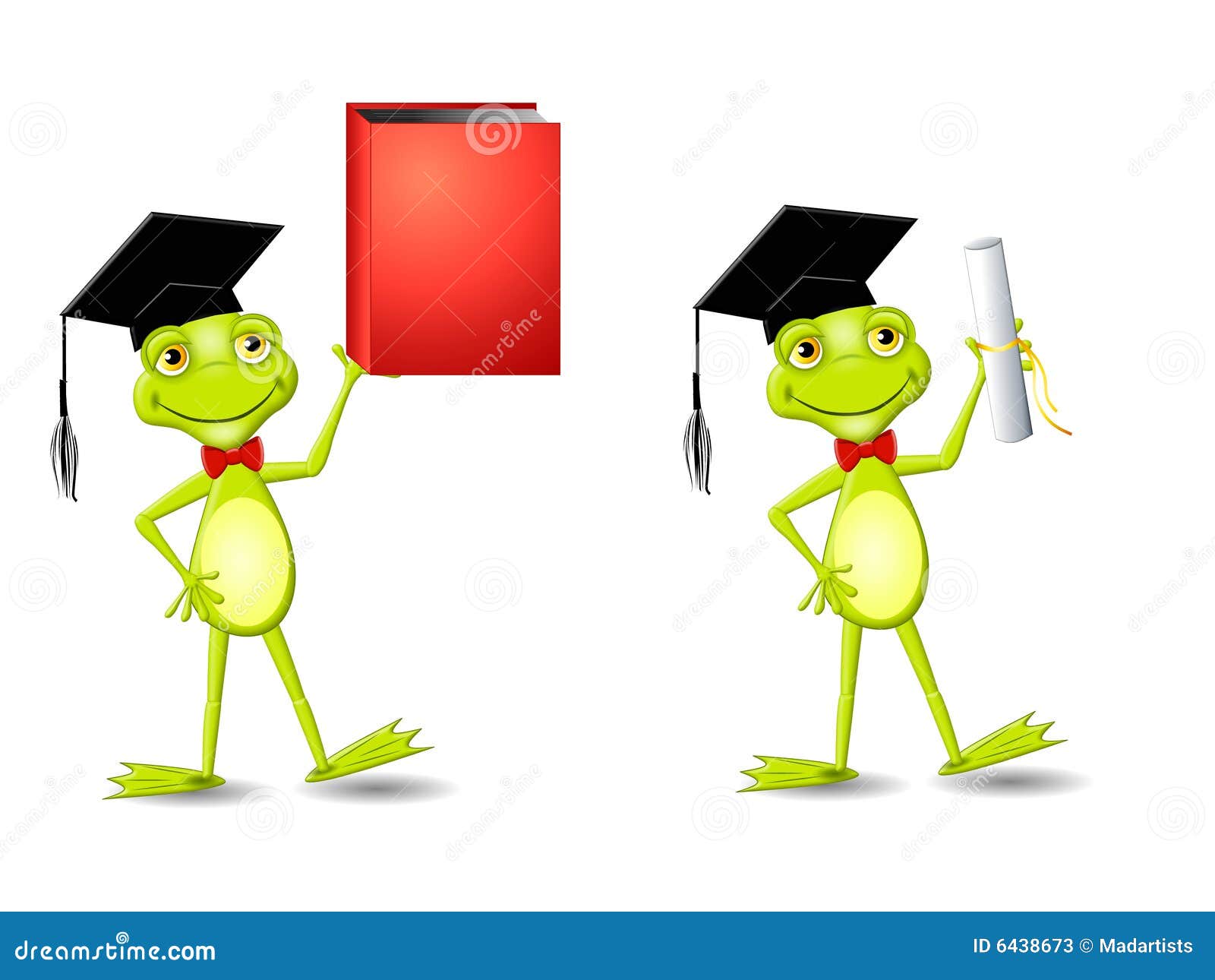 Smart Frog Graduate stock illustration. Illustration of face - 6438673