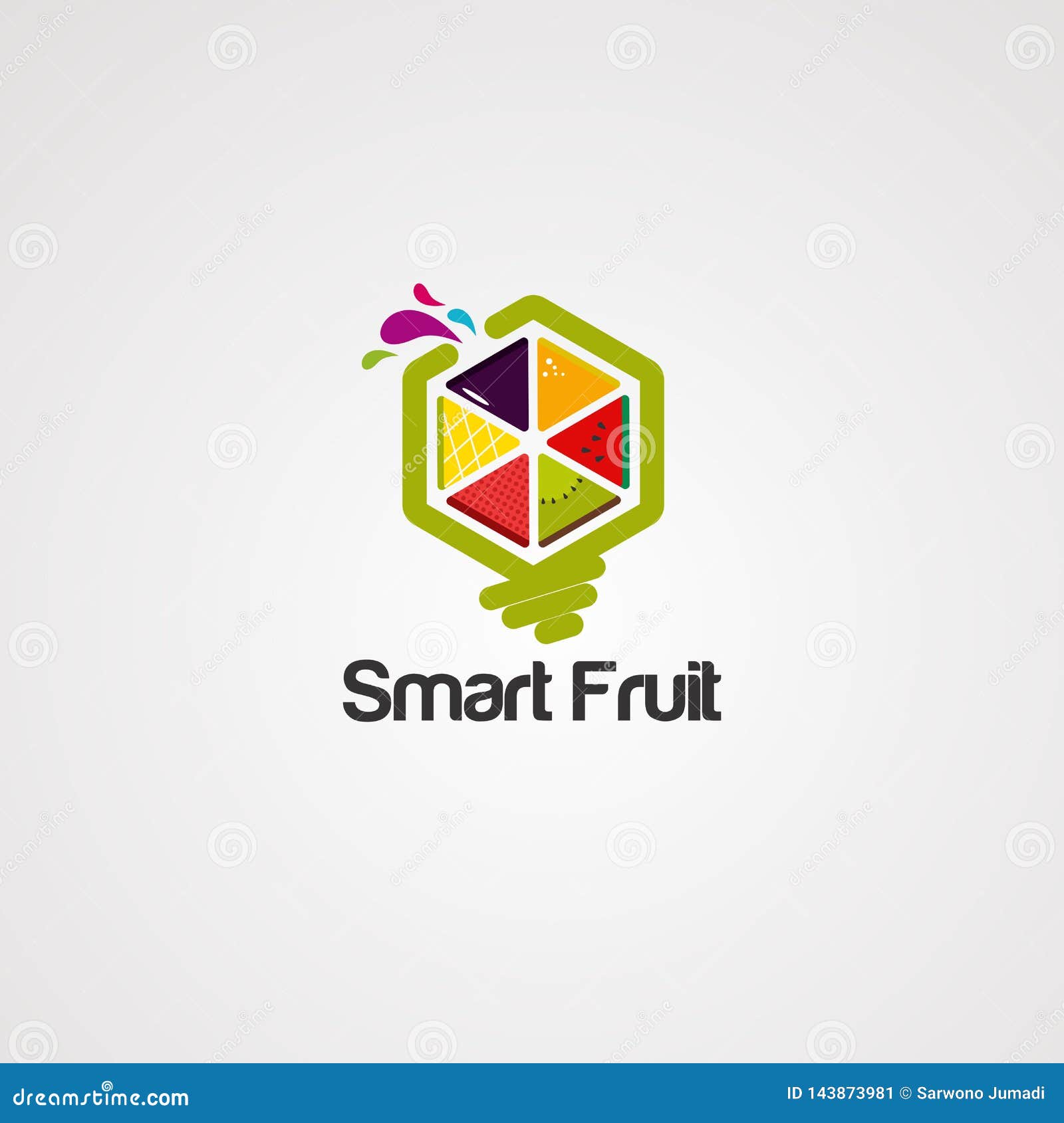 Smart Fruit Logo Vector, Icon, Element, and Template Stock Vector ...