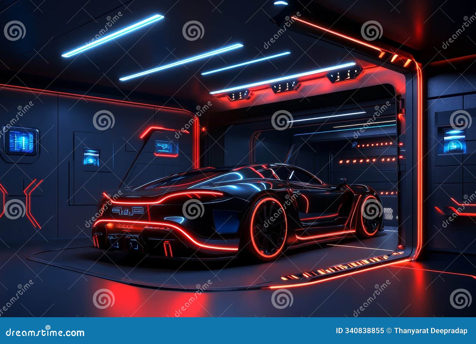 Smart Garage Automation is Highlighted in a Futuristic Illustration of ...