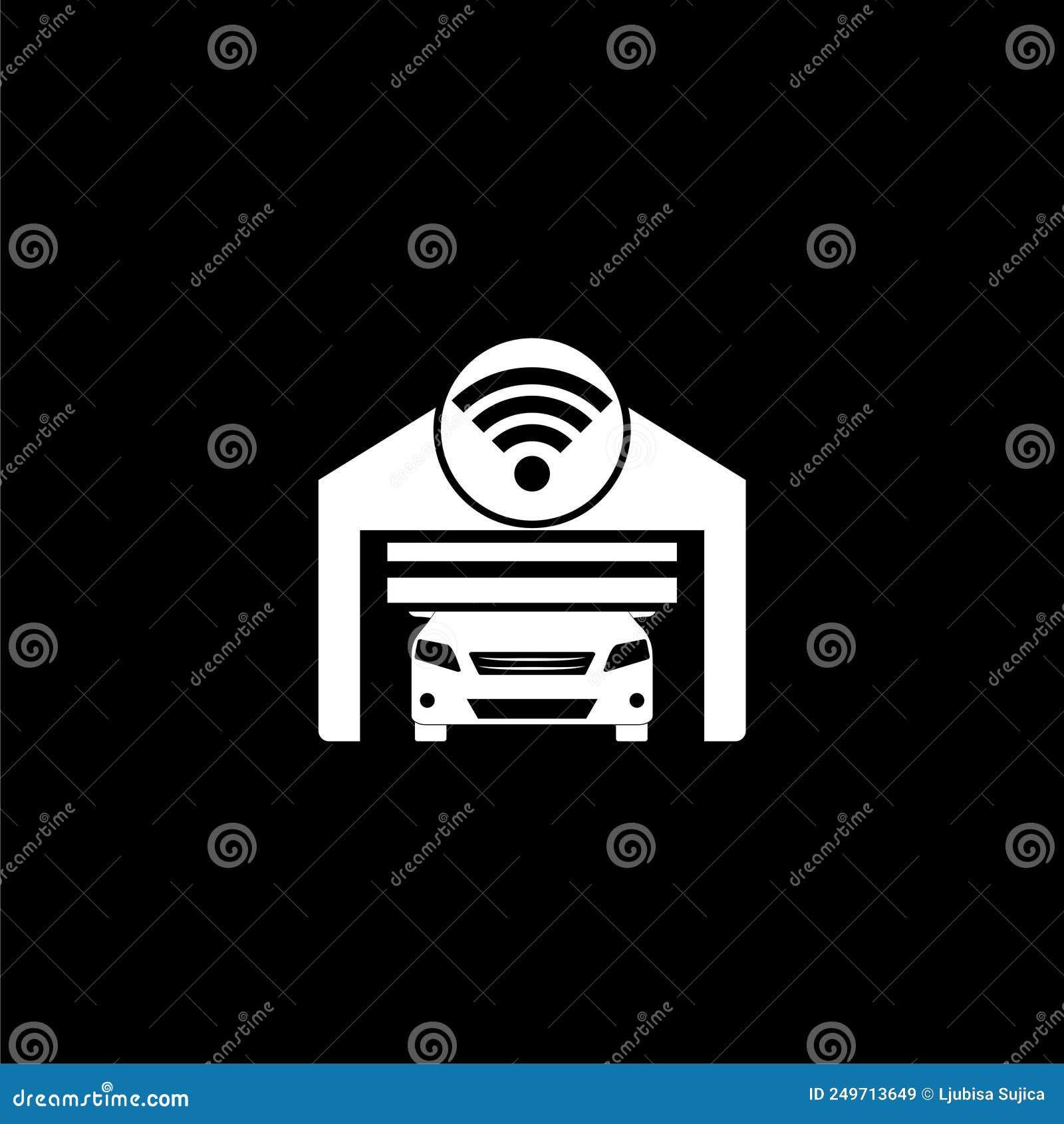 Smart Garage Icon Vector From Smart Home Devices Concept. Thin Line ...