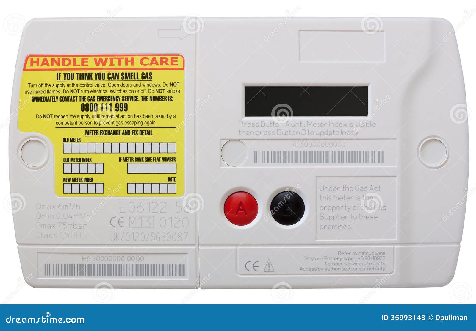 Smart gasmeter arkivfoto. Bild av konsumera, bili, beskydd - 35993148