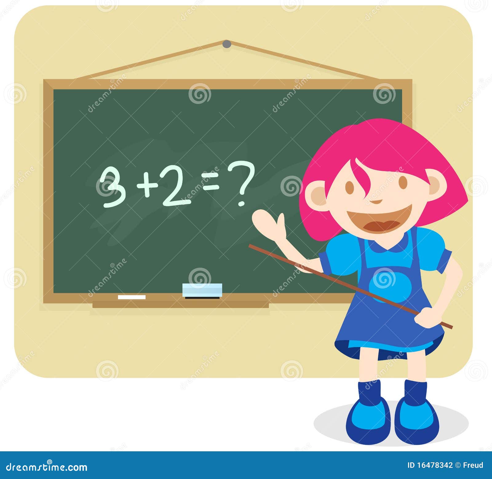 Smart girl stock illustration. Illustration of character - 16478342