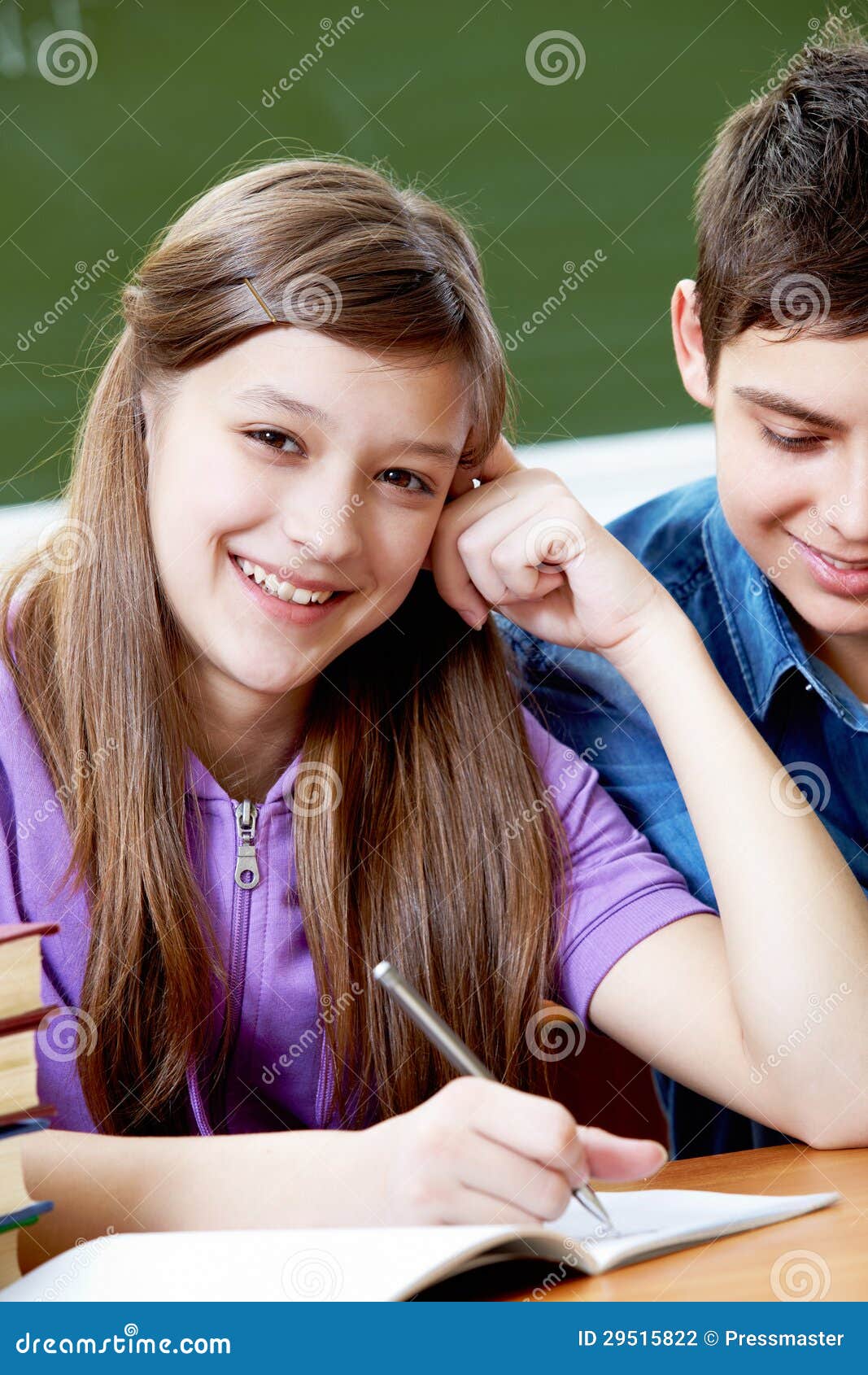 Smart girl stock photo. Image of brunette, happy, casual - 29515822