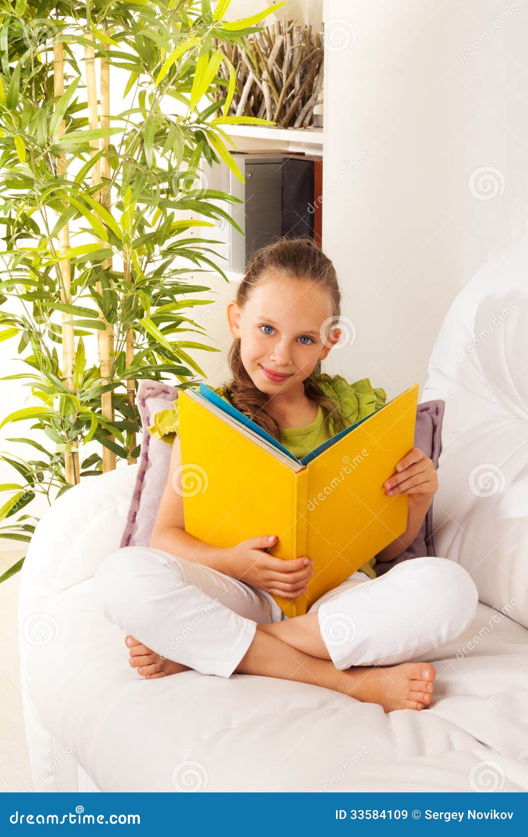 Smart girl with book stock image. Image of person, lifestyle - 33584109