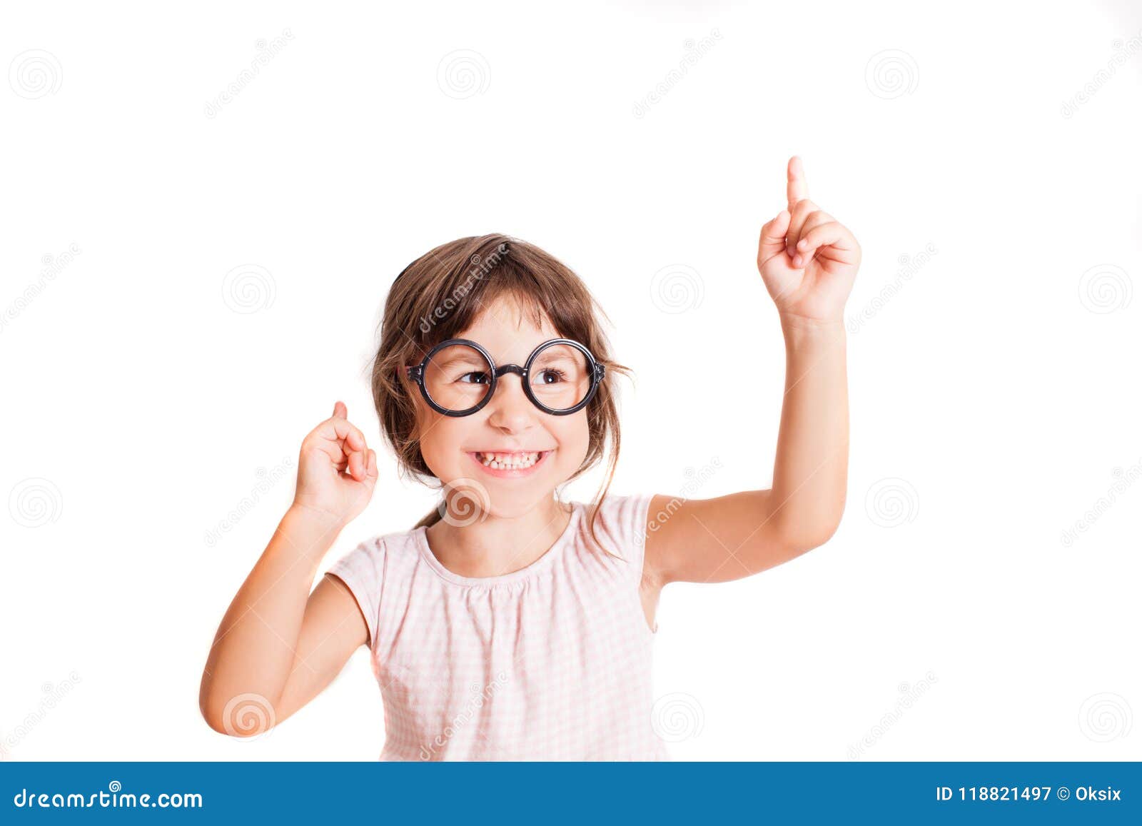 Smart girl has a good idea stock image. Image of cheerful - 118821497